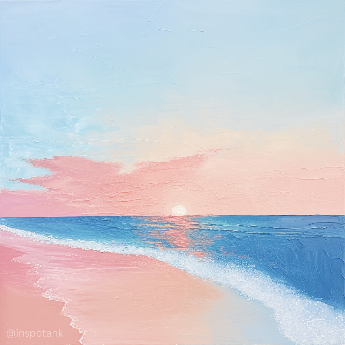 25+ Beach Sunset Painting Scene Ideas & Examples [Ocean Art Landscape ...