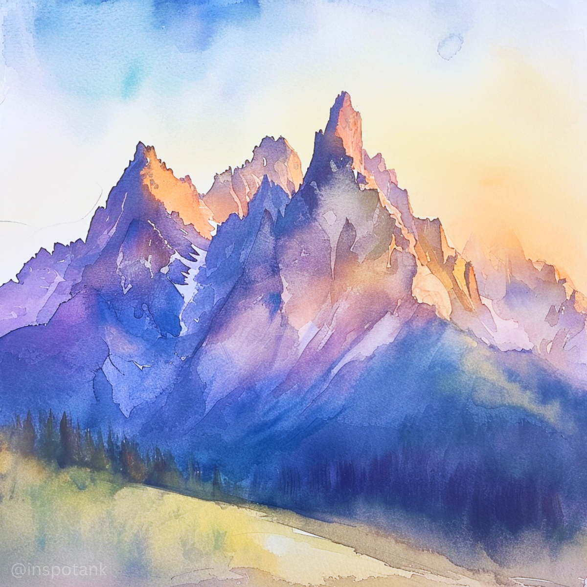 50+ Watercolor Mountain Painting Inspiration Ideas Tips & Tutorials ...
