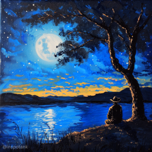 100+ Moon Painting Ideas & Tutorials [Art Landscape Inspiration ...
