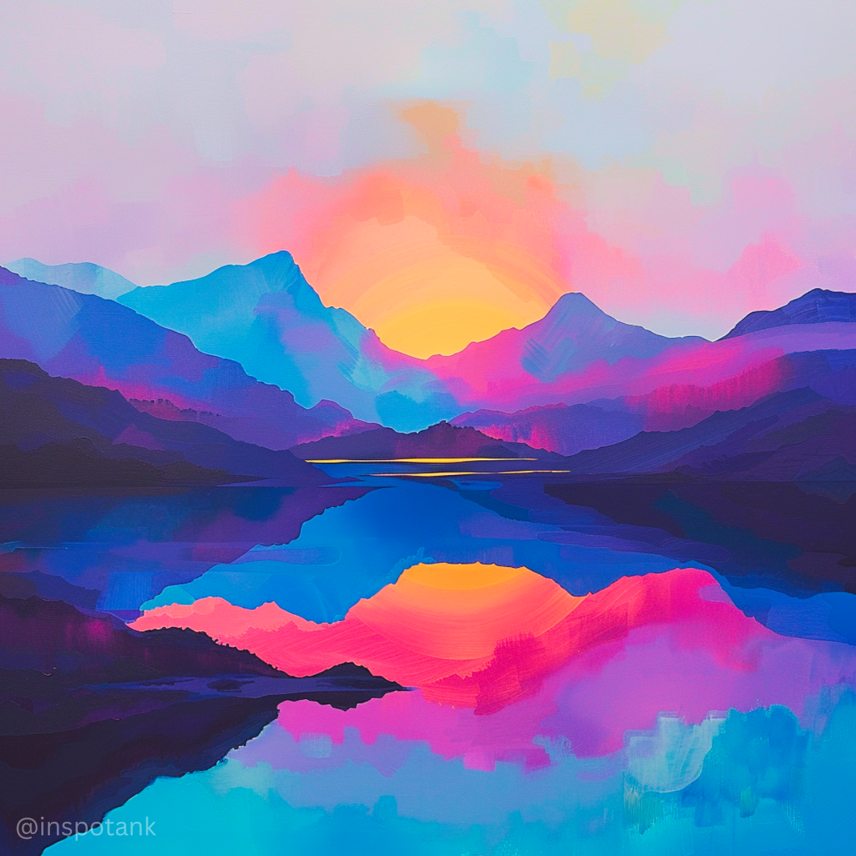50+ Acrylic Neon Painting Ideas Inspiration & Tutorials [Art Landscape ...