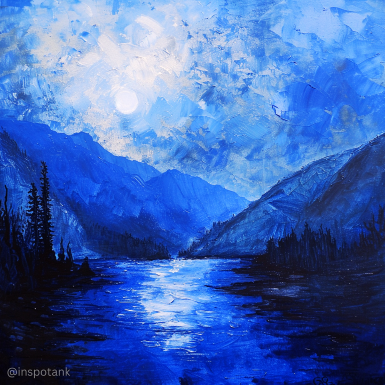 50+ Blue Painting Ideas & Tutorials [Art Landscape Inspiration Examples ...