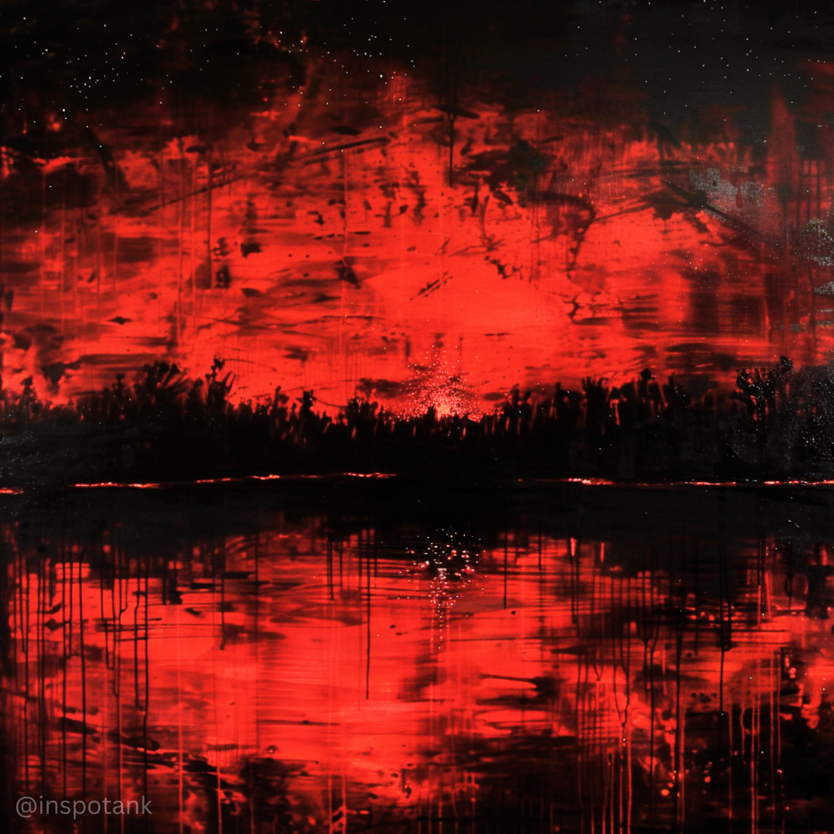 50+ Red Painting Ideas & Tutorials [Art Landscape Inspiration Examples ...