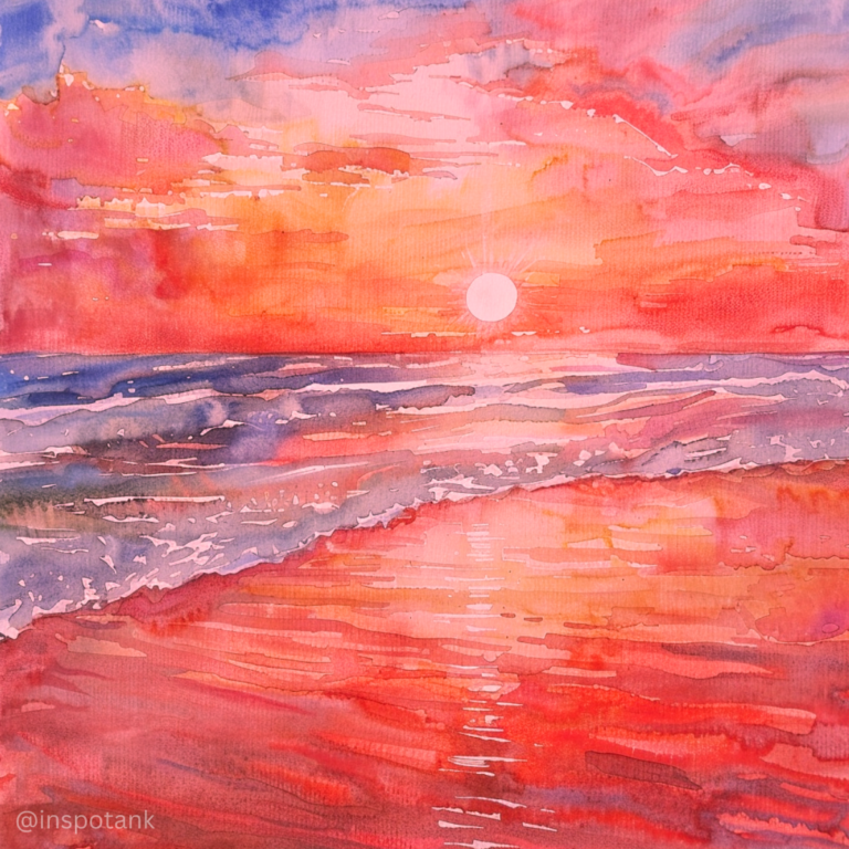 50+ Red Painting Ideas & Tutorials [Art Landscape Inspiration Examples ...